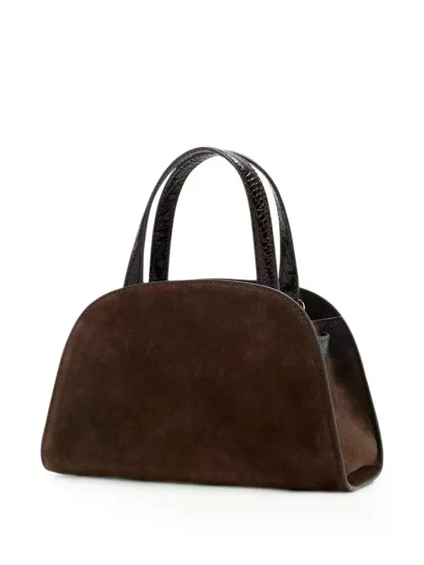 Tory Burch Small Romy Suede Bauletto Bag - Brown