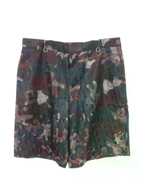 Dior X Peter Doig 2010s Pattern Shorts - Blue