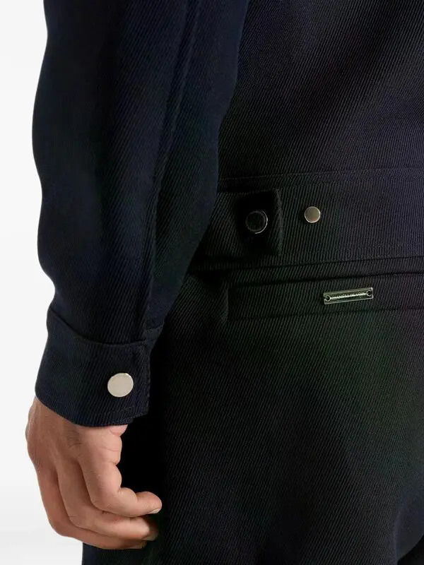 Manière De Voir Maniere De Voir Twill Trucker Jacket With Velvet Collar