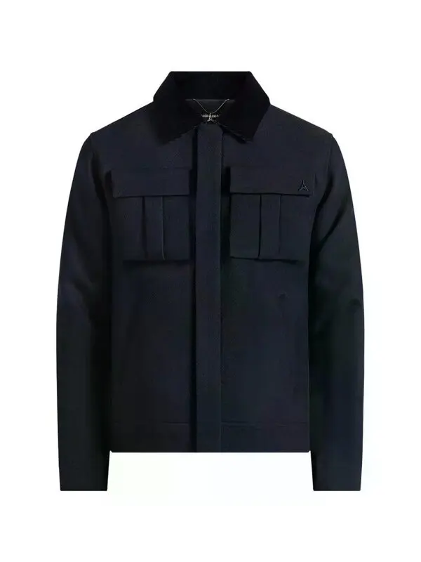 Manière De Voir Maniere De Voir Twill Trucker Jacket With Velvet Collar