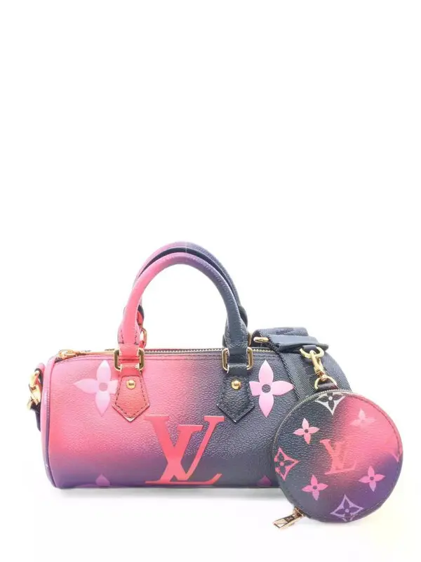 LOUIS VUITTON 2010s Papillon Bb Monogram Giant Mini Tote Bag - Blue