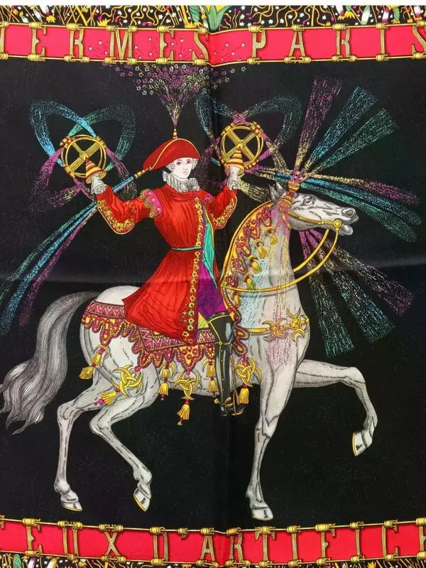 Hermès 2010s Fireworks Silk Scarf