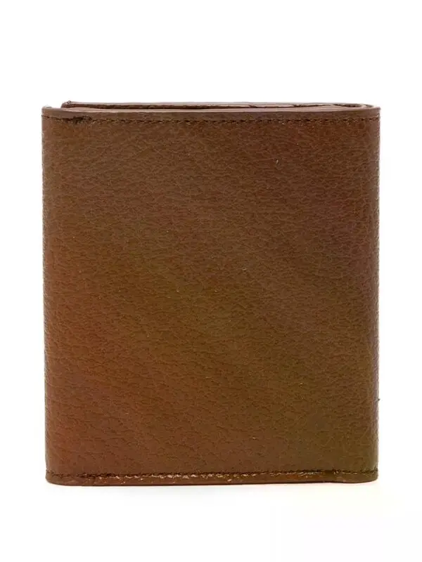 Paul Smith Logo-stamp Pebbled-leather Wallet - Brown