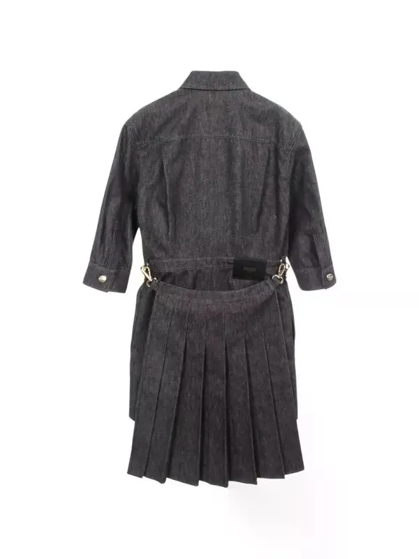 Fendi Pleated Zip-up Dress