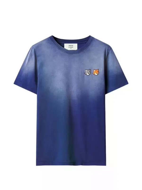 Maison Kitsuné Double Fox Head Patch T-shirt - Blue