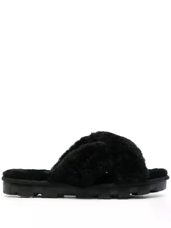 UGG Fusette Crossover-strap Slides - Black