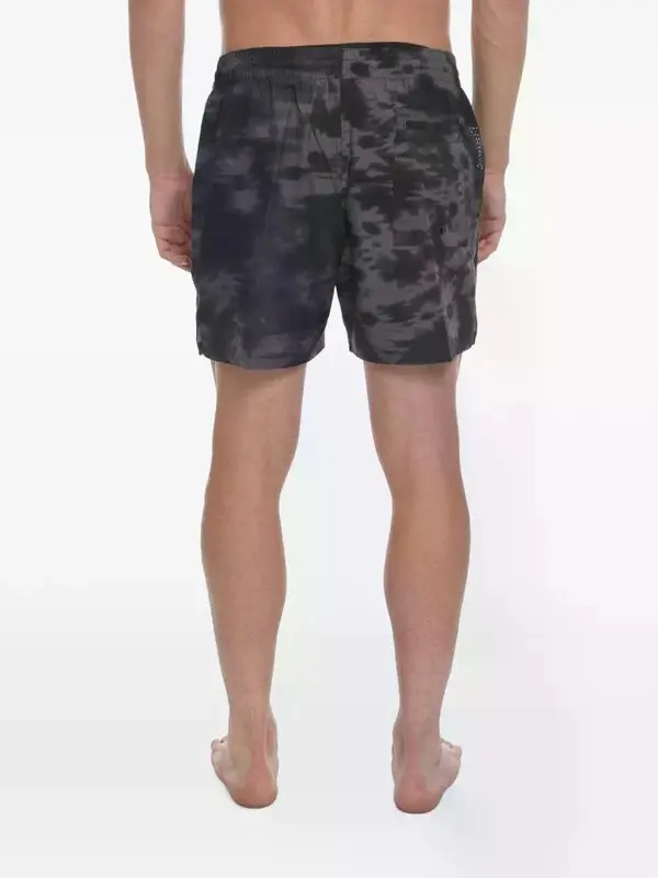 Nike Acid-wash Logo-print Swim Shorts