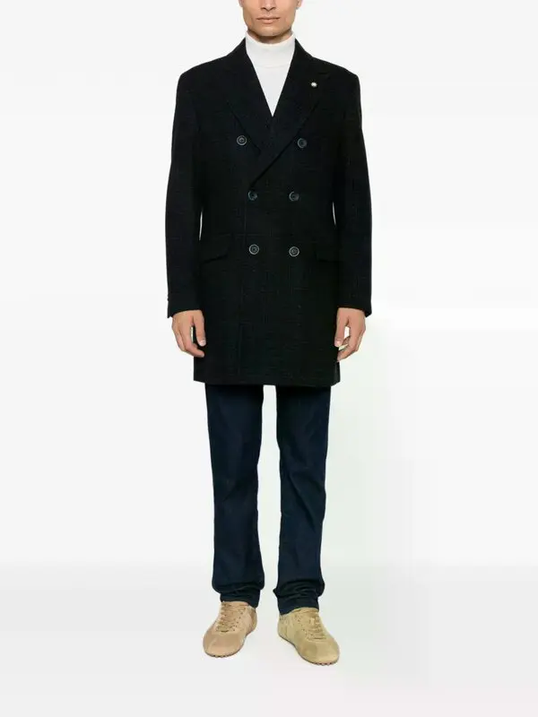 MANUEL RITZ Double-breasted Check Coat