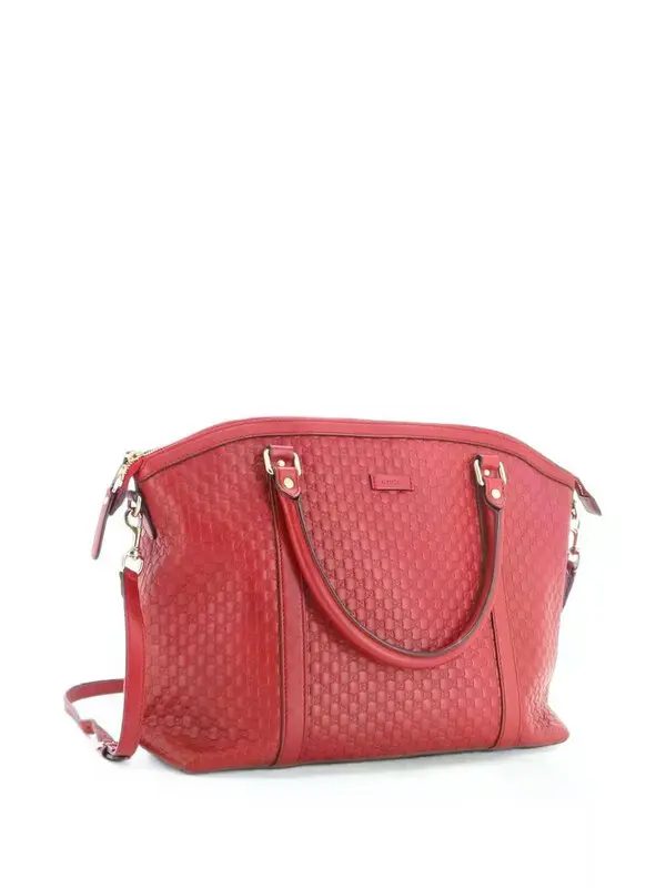 Gucci Britt Convertible Dome Microssima Leather Medium Satchel