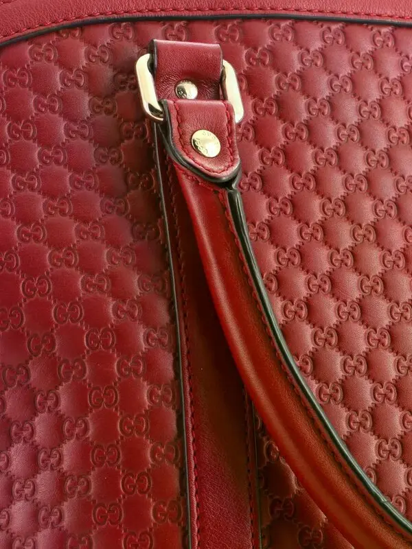 Gucci Britt Convertible Dome Microssima Leather Medium Satchel