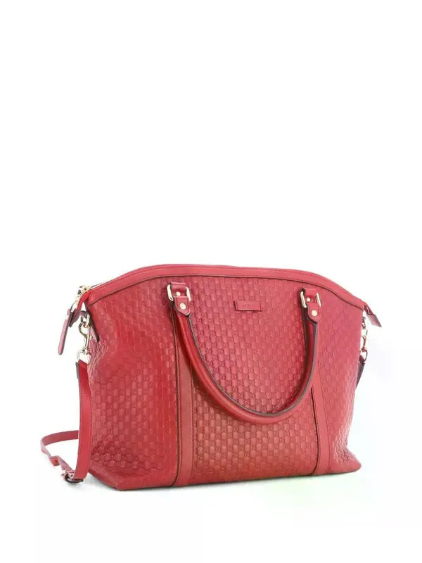 Gucci Britt Convertible Dome Microssima Leather Medium Satchel