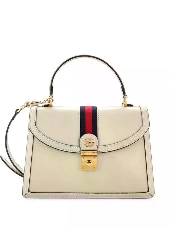 Gucci Ophidia Flap Top Handle Bag Leather Small Satchel