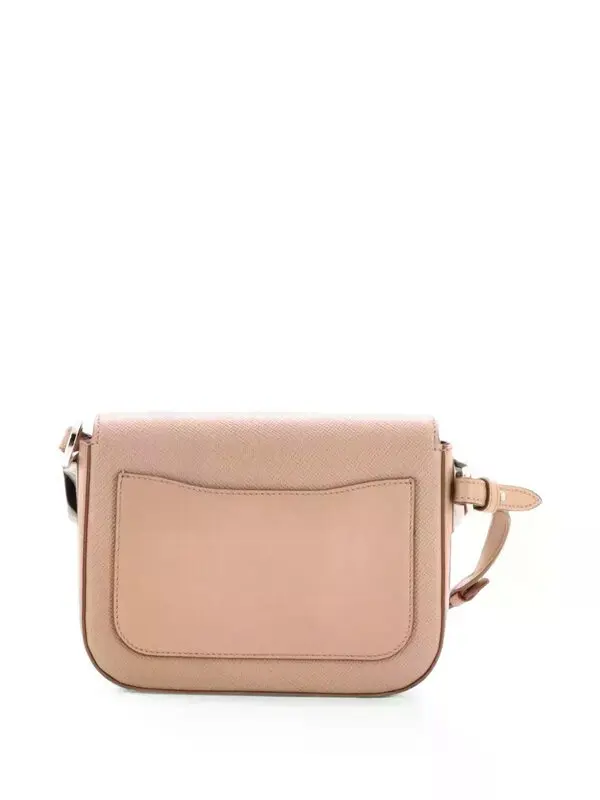 Prada Identity Flap Shoulder Bag In Saffiano And City Calf