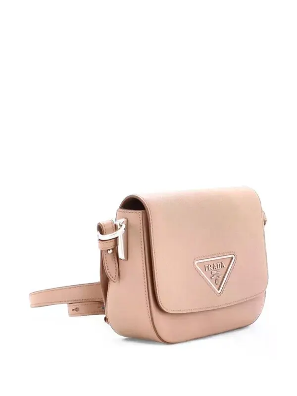 Prada Identity Flap Shoulder Bag In Saffiano And City Calf