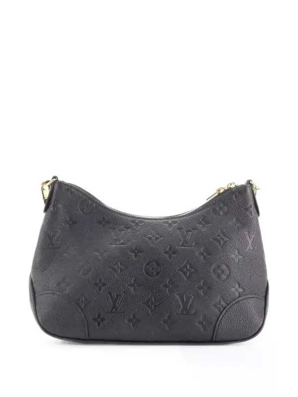 LOUIS VUITTON Monogram Empreinte Leather Shoulder Bag - Black