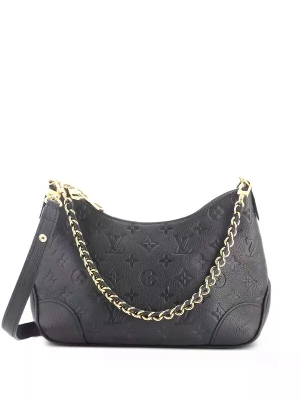 LOUIS VUITTON Monogram Empreinte Leather Shoulder Bag - Black