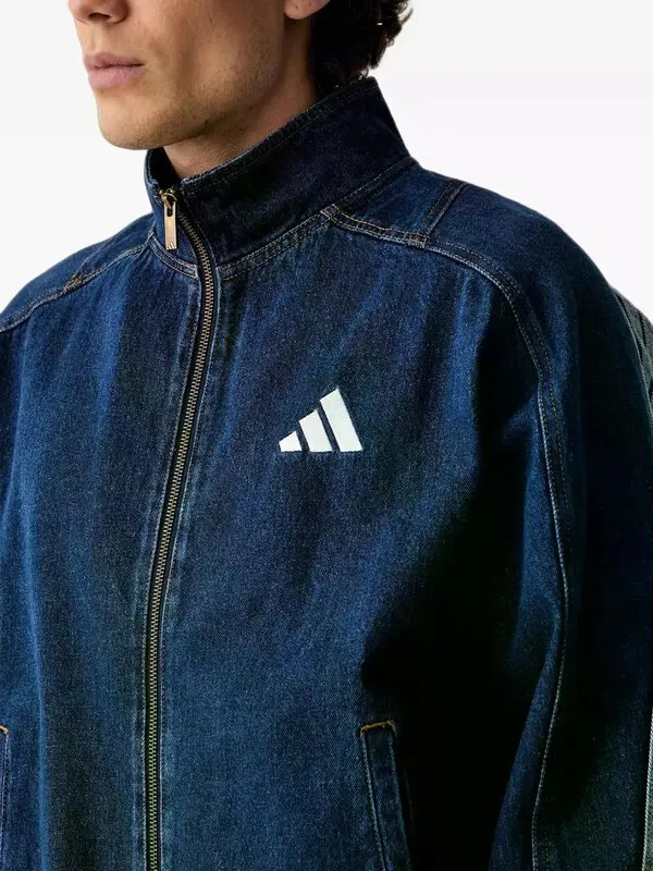 Adidas Logo-embroidered Denim Jacket