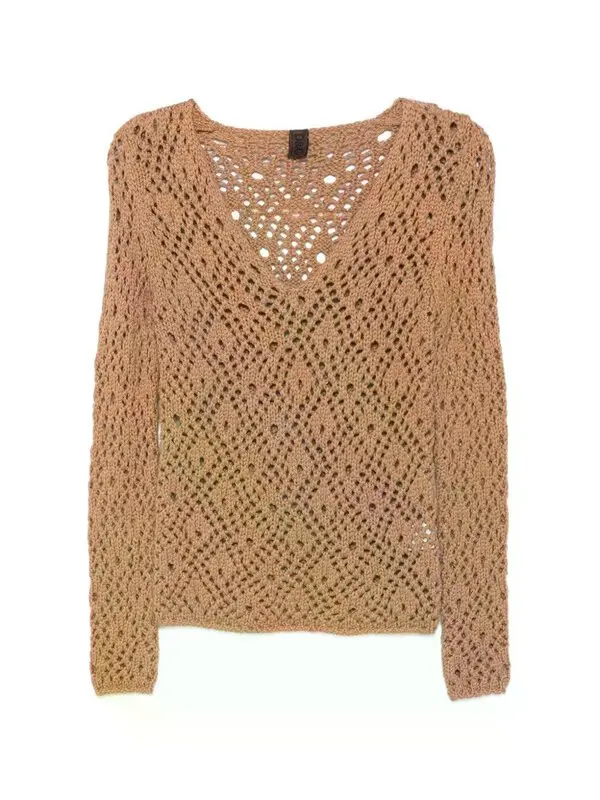 Dolce & Gabbana 2000s Open-knit V-neck Sweater