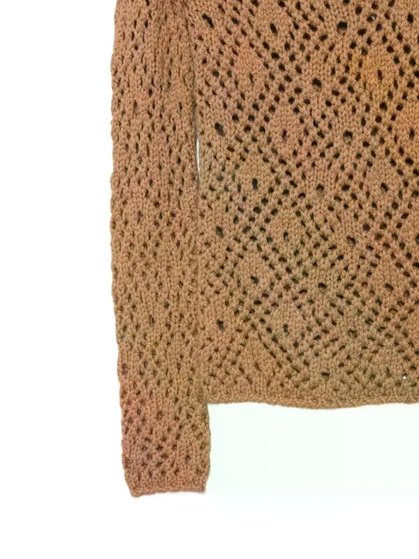 Dolce & Gabbana 2000s Open-knit V-neck Sweater