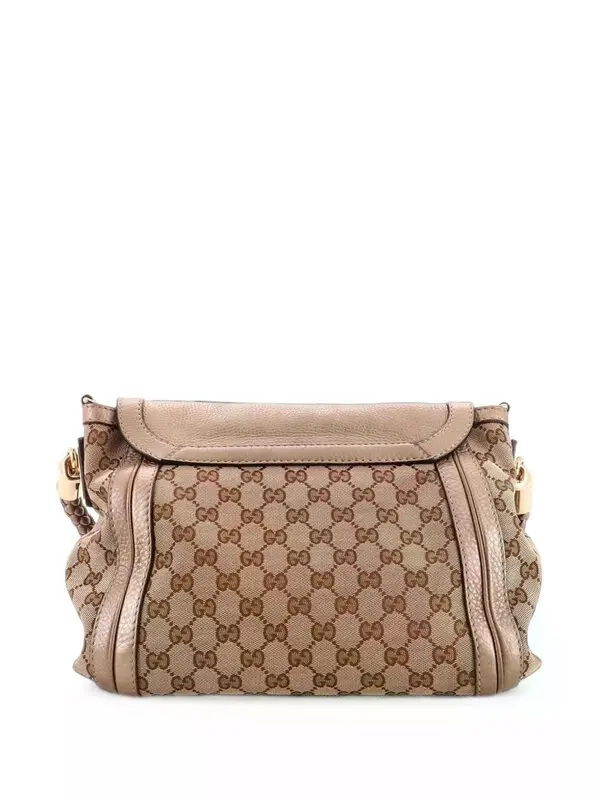 Gucci Bella Flap Gg Canvas With Leather Medium Shoulder Bag