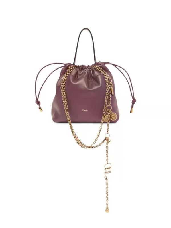 Chloé Mini Icons Drawstring Shoulder Bag - Red