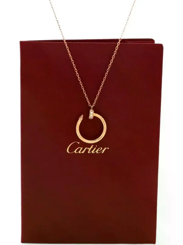 Cartier Juste Un Clou Pendant 18k Rose Gold With Diamonds Necklace - Pink
