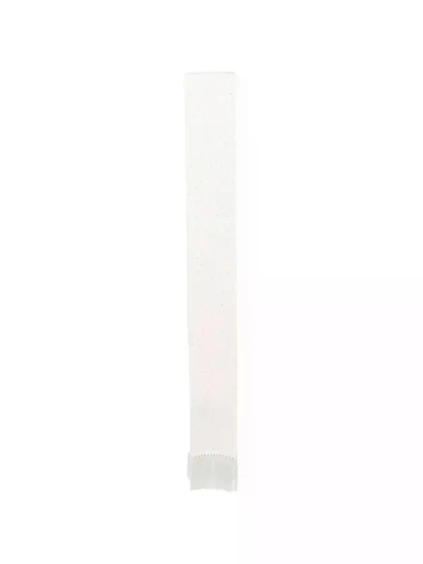 TOM FORD Crystal-embellished Fringed Scarf - White