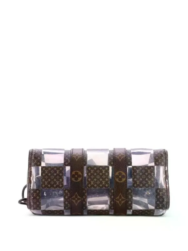 LOUIS VUITTON Keepall Bandouliere Monogram Chess Coated Canvas And Pvc Handbag - Brown
