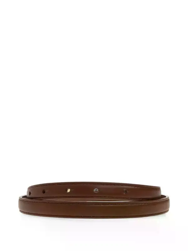 GANNI Small Kat Leather Belt With Butterfly Buckle