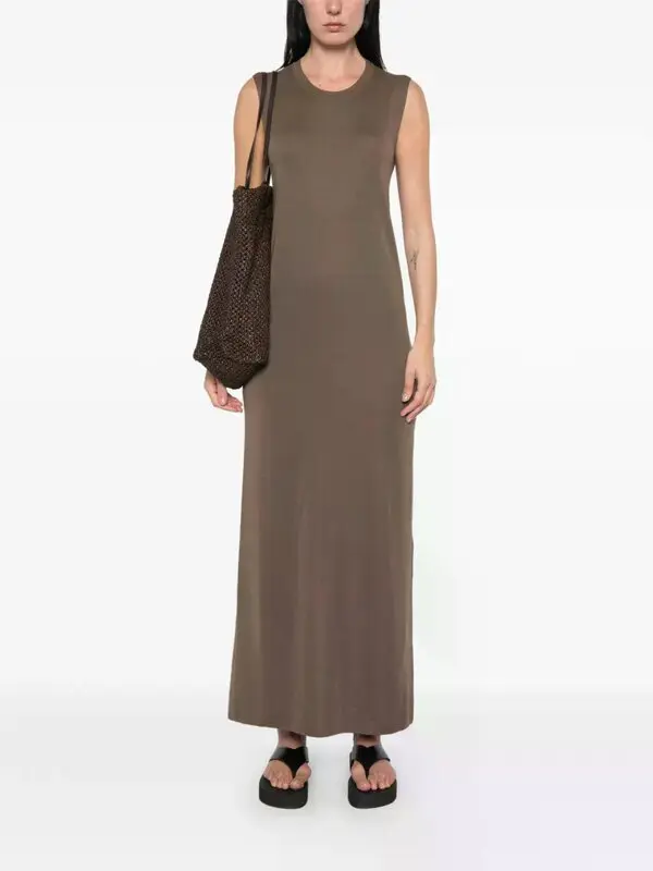 THE ROW Oiva Ribbed Knit Maxi Dress