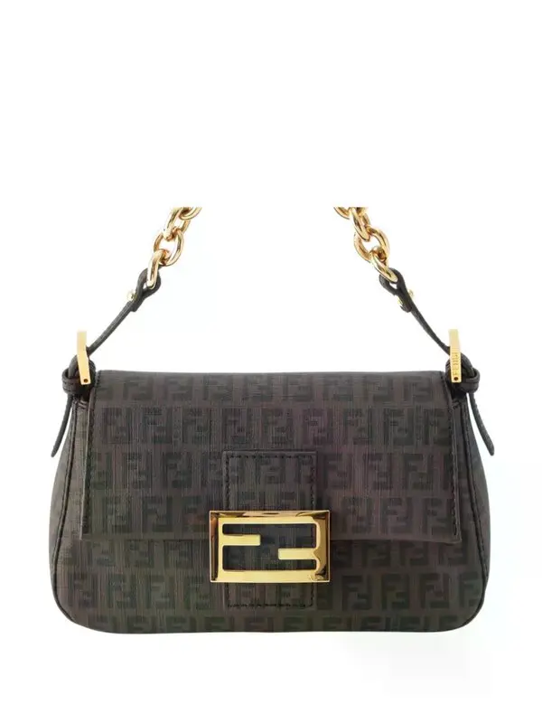 Fendi Mini Zucchino Shoulder Bag - Brown