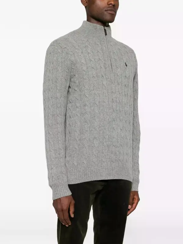 Polo Ralph Lauren Cable-knit Cotton Quarter-zip Jumper