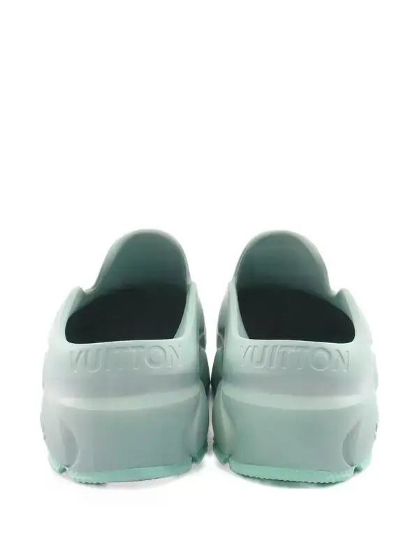 LOUIS VUITTON Shark Line Rubber Sandals - Green