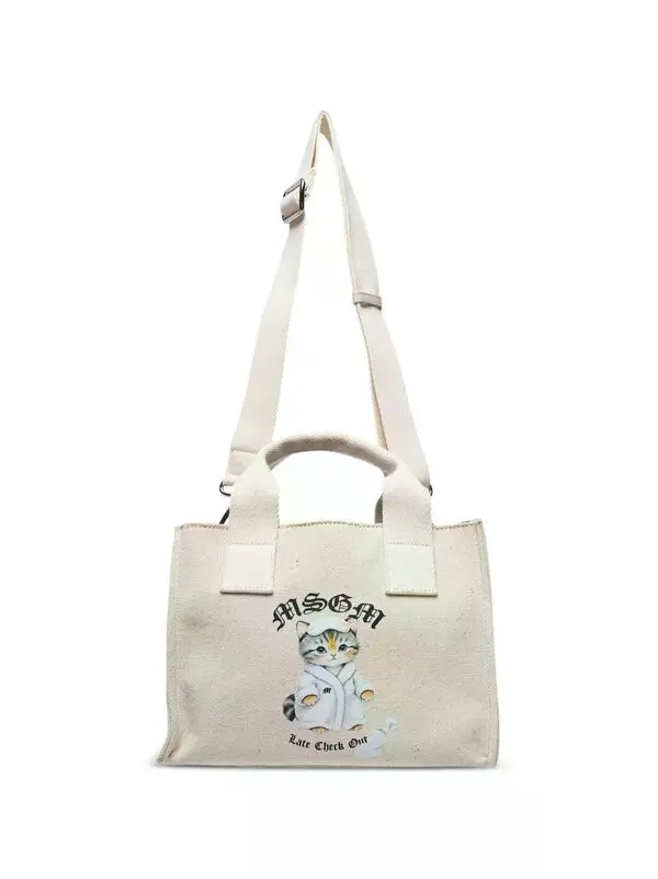 MSGM Cat-print Tote Bag