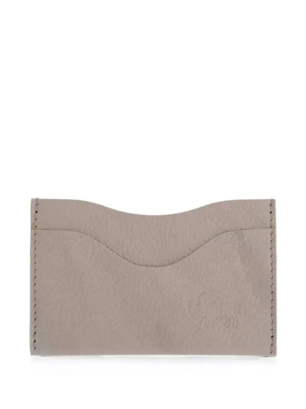 Il Bisonte Orion Hammered Leather Card Holder - Neutrals