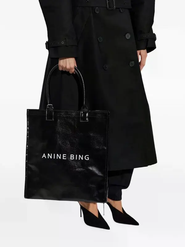 ANINE BING Leonie Coated Canvas Tote