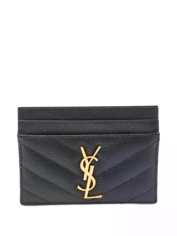 Saint Laurent 2020s Cassandre Card Holder - Black