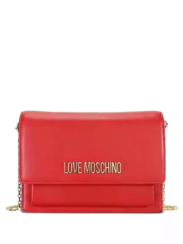 Moschino Logo-plaque Chain-link Clutch Bag