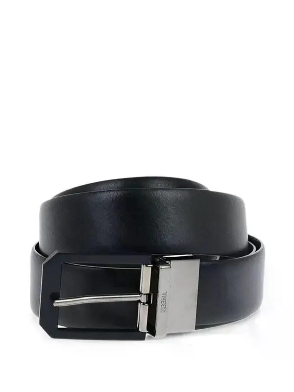 Zegna Reversible Logo-engraved Belt - Blue