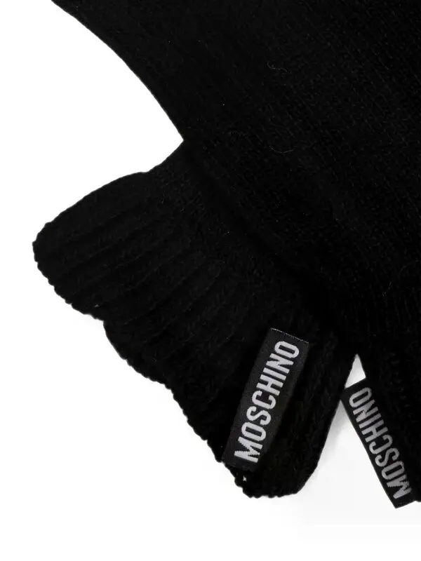 Moschino Logo-patch Knitted Gloves