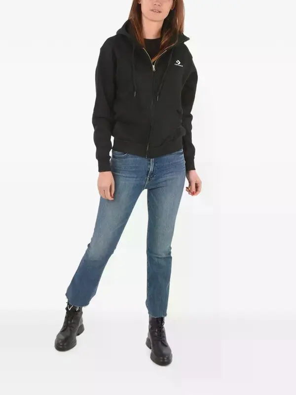 CONVERSE Logo Embroidered Zip-up Hoodie