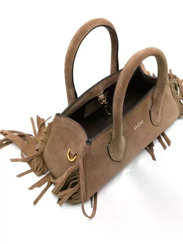 Amiri Micro Fringed Suede Tote Bag