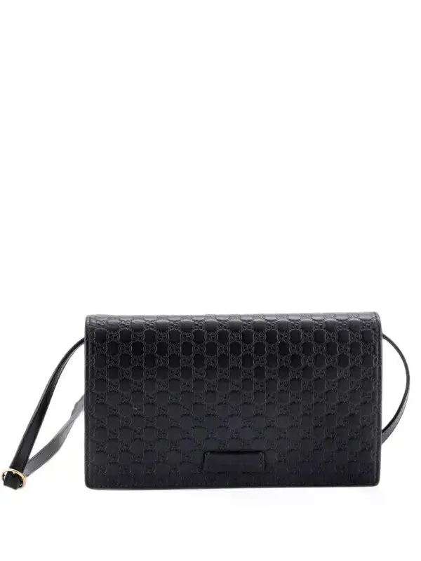 Gucci Wallet On Strap Microguccissima Leather Crossbody Bag