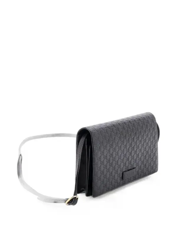 Gucci Wallet On Strap Microguccissima Leather Crossbody Bag
