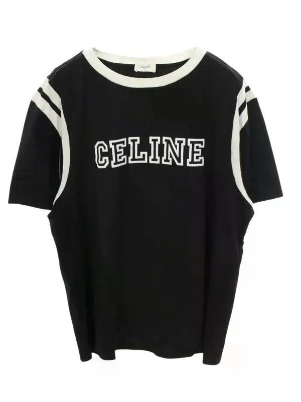 Celine 2000s Logo-print T-shirt - Black