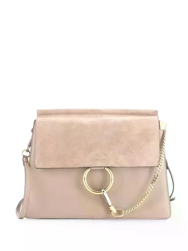Chloé Faye Leather And Suede Medium Shoulder Bag