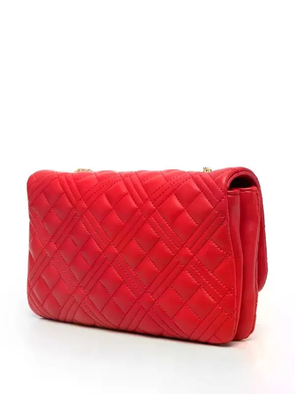 Moschino Quilted Logo Plaque Crossbody Bag