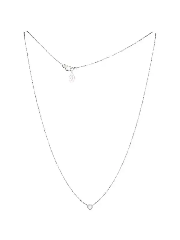 Cartier D'amour Pendant 18k White Gold And Diamond Xs Necklace - Silver