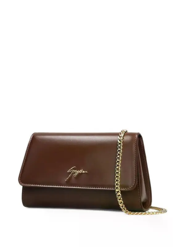 GIUSEPPE ZANOTTI Logo-plaque Chain-strap Leather Clutch Bag