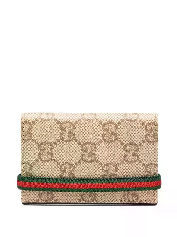 Gucci Gg Supreme Web Cardholder